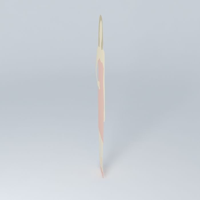 2D woman in pink free 3D model | CGTrader