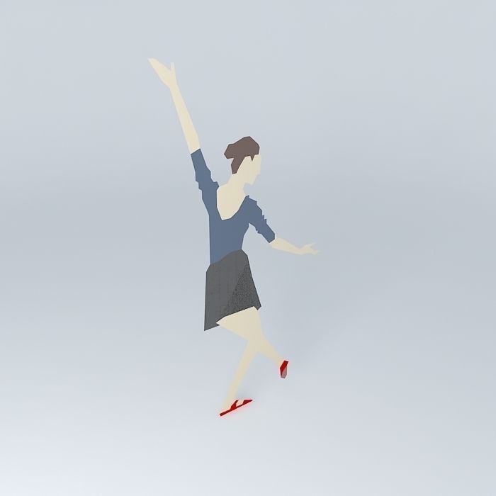 2D Ballet Dancer 1 free 3D model | CGTrader