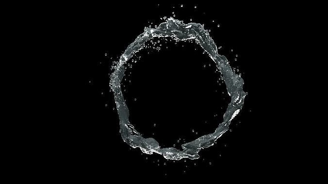 Water splash circle shape 3D model | CGTrader