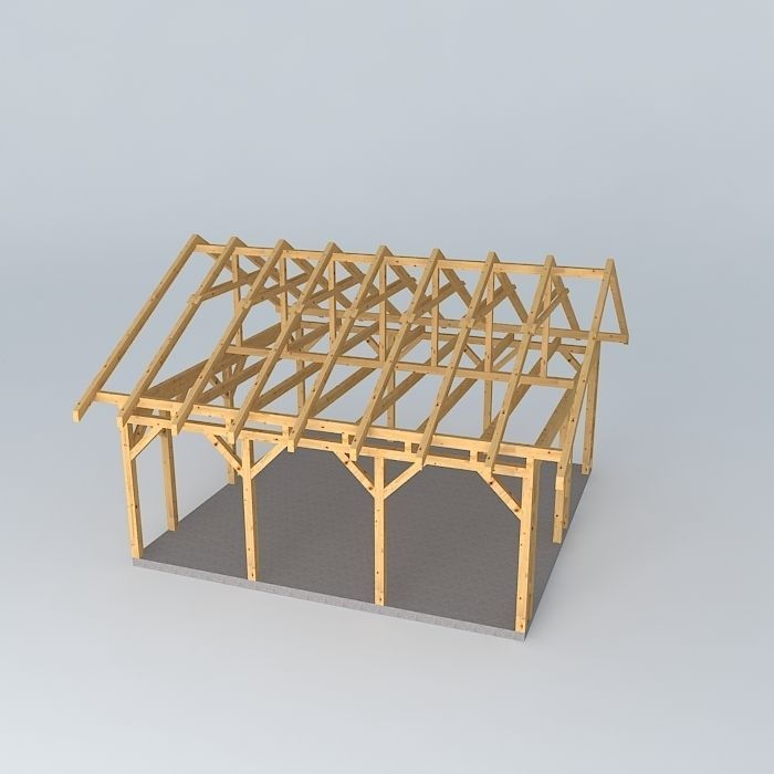 Basic wood frame construction free 3D Model MAX OBJ 3DS FBX STL DAE ...
