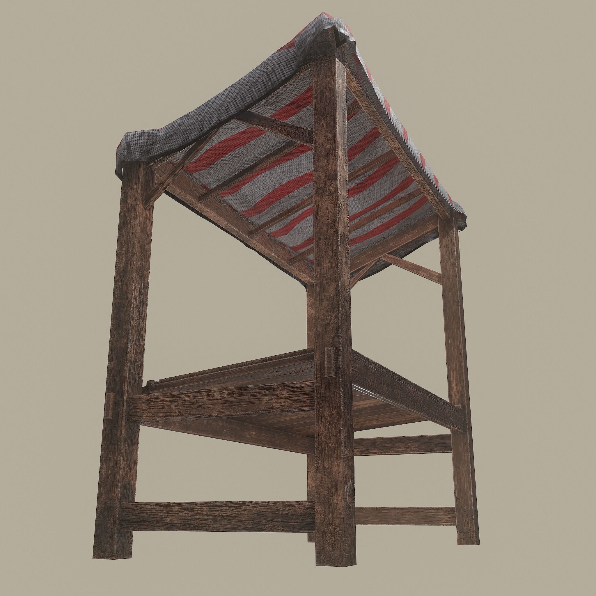 3D model Merchant Stall VR / AR / low-poly | CGTrader