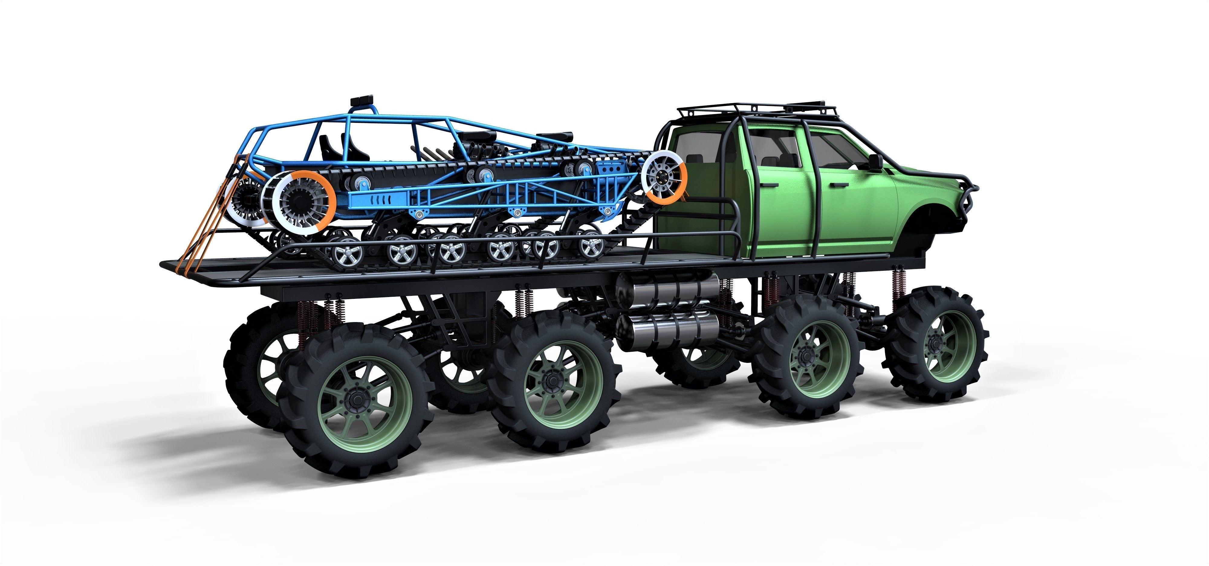 Super bogger with Concept tracked vehicle 3D model | CGTrader