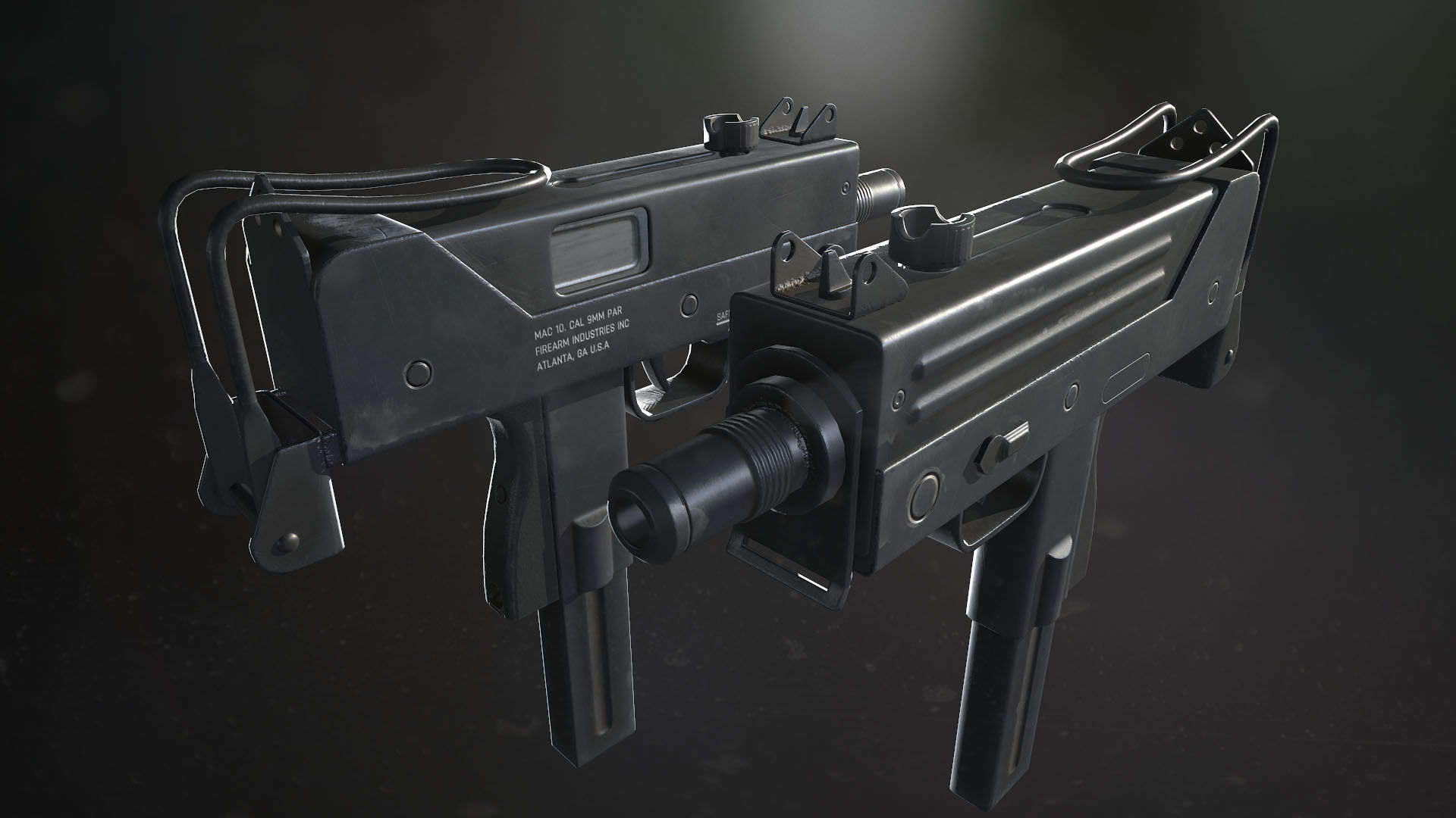 3D model Mac 10 Sub Machine Gun VR / AR / low-poly rigged | CGTrader