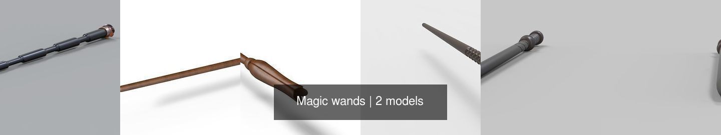 Magic wands 3D Model Collection | CGTrader