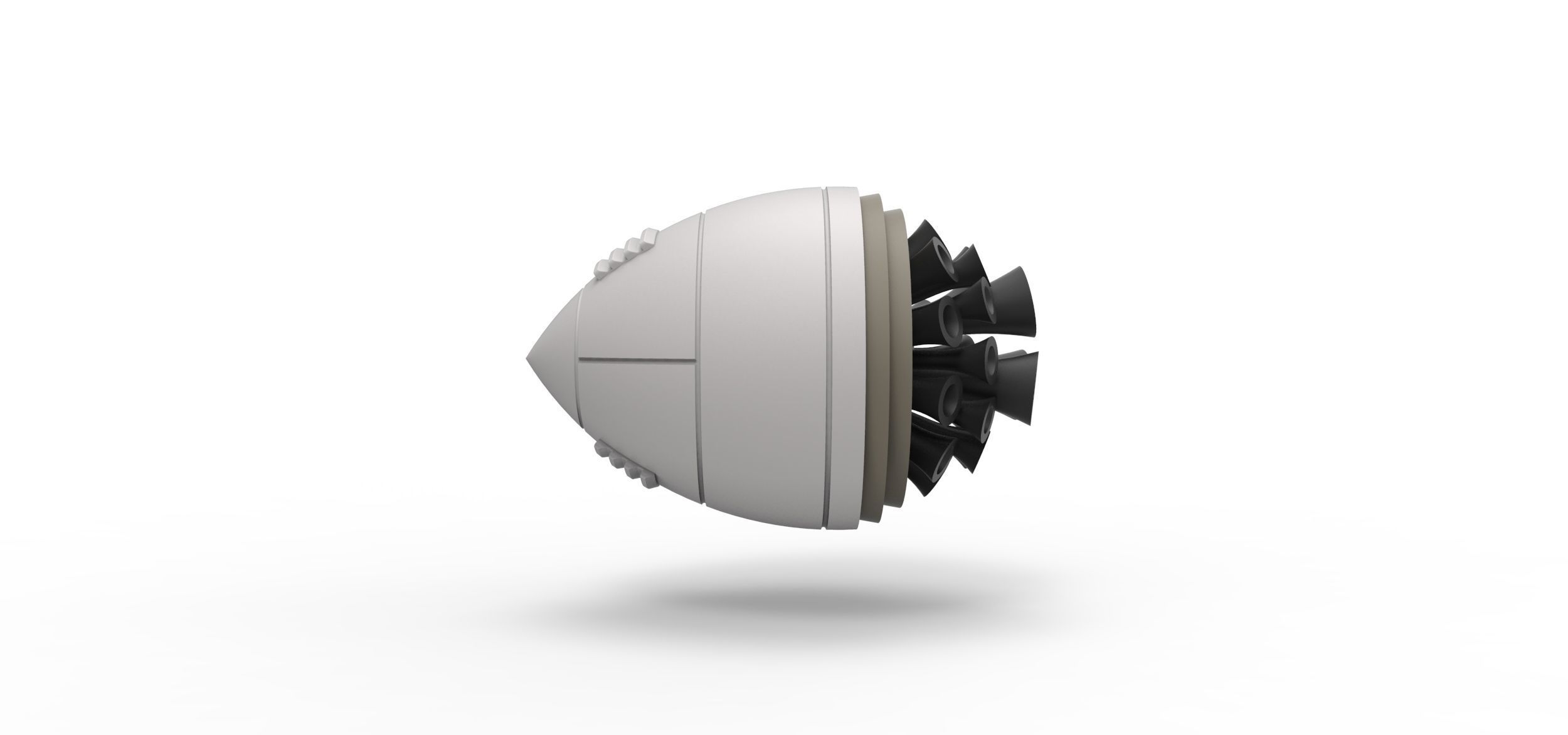 Diecast Fantasy rocket engine 3D model 3D printable | CGTrader