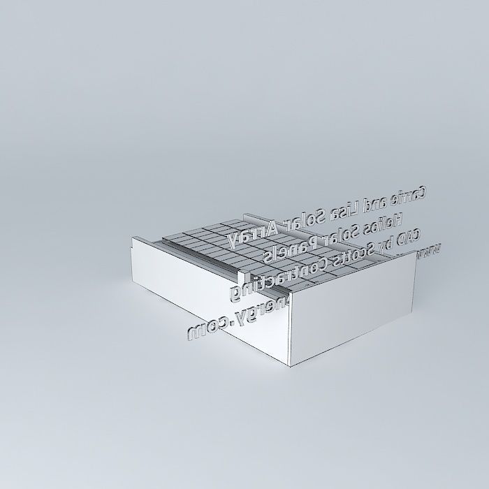 Solar Array Layout Typical St Louis Style Home with Flat Roof free 3D ...