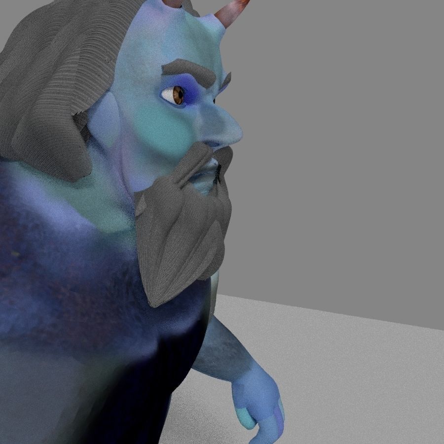 Blue orc 3D model rigged | CGTrader
