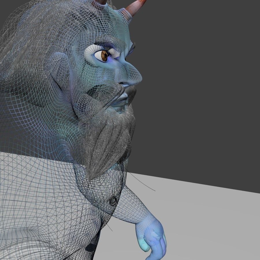 Blue orc 3D model rigged | CGTrader