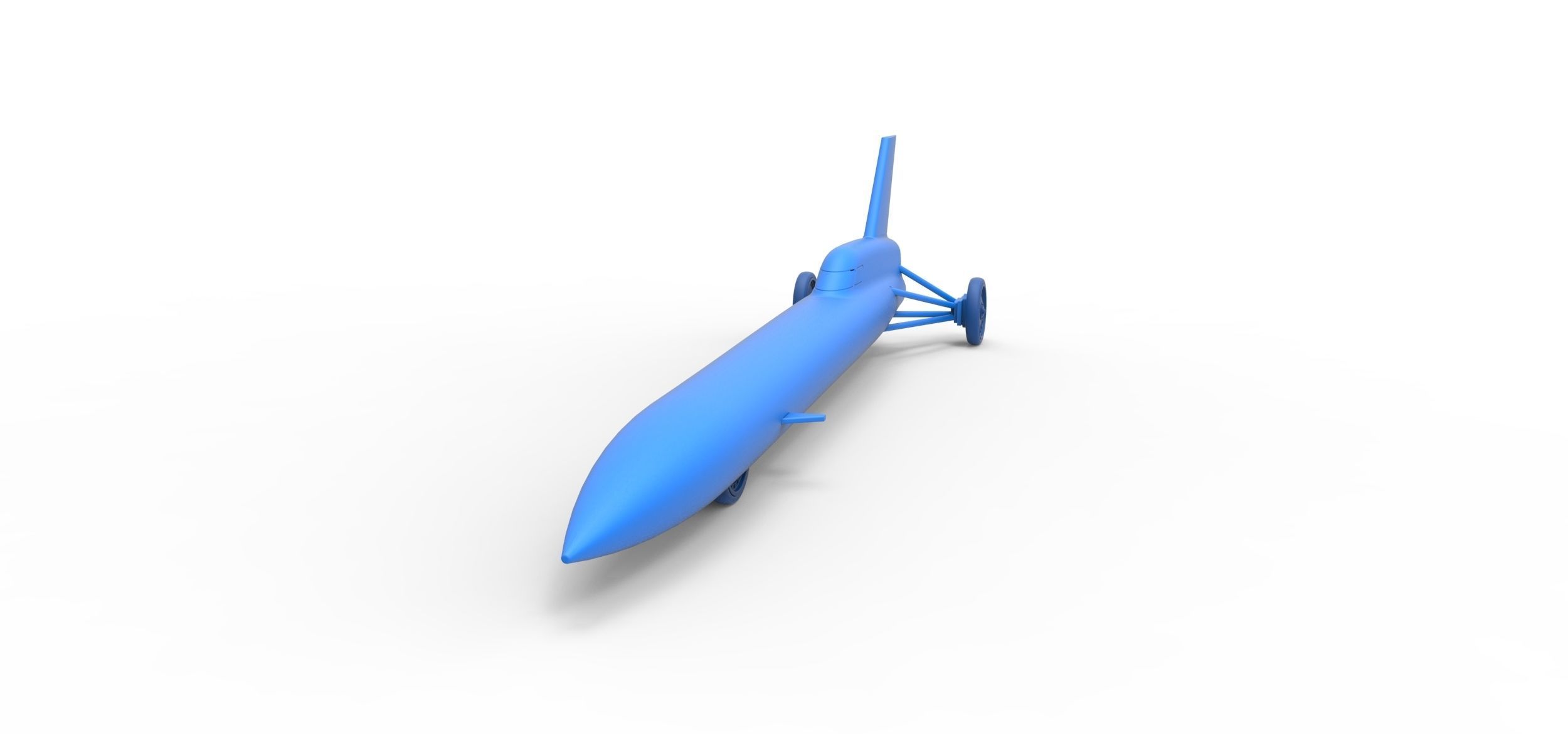 Diecast model Blue Flame jet car 3D model 3D printable | CGTrader