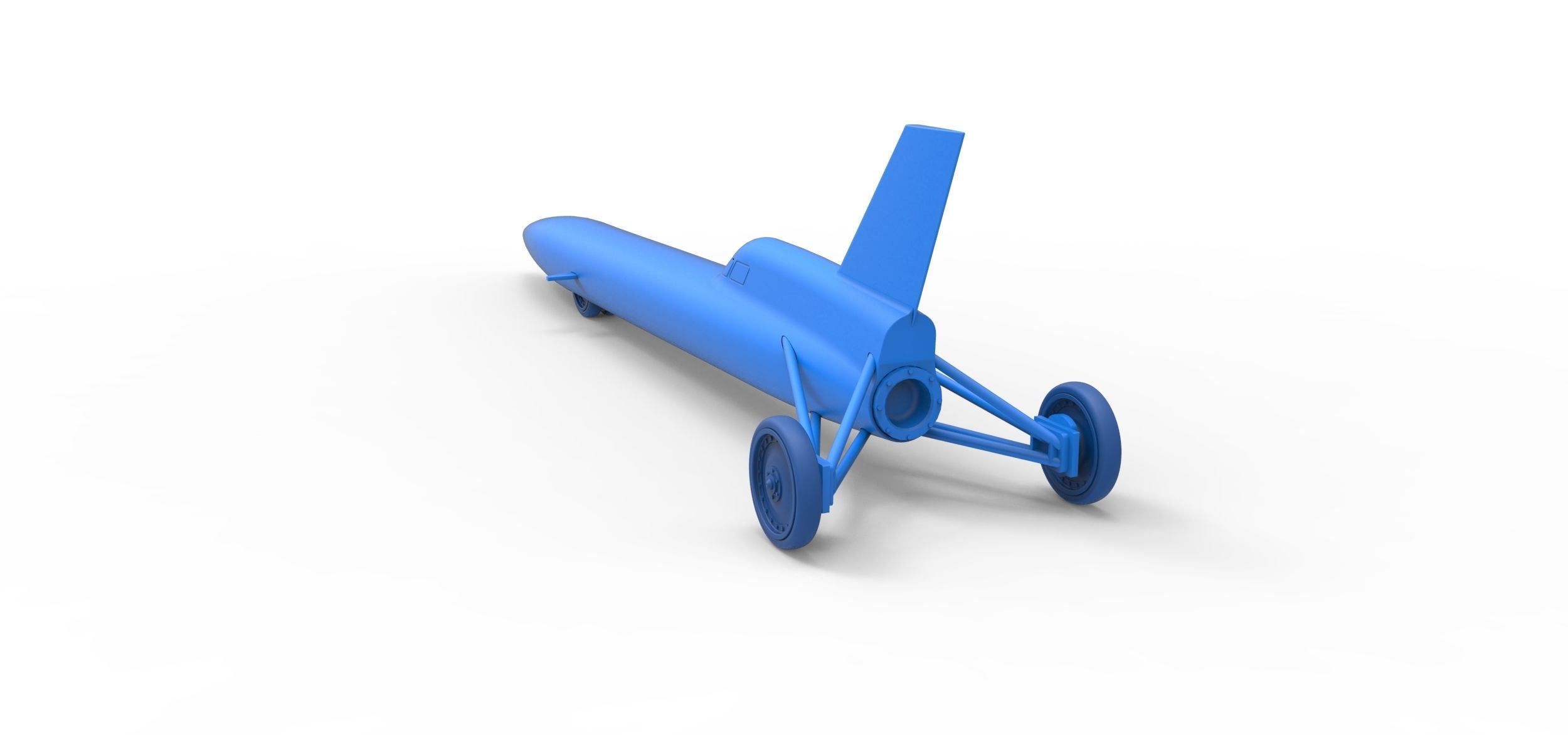 Diecast model Blue Flame jet car 3D model 3D printable | CGTrader