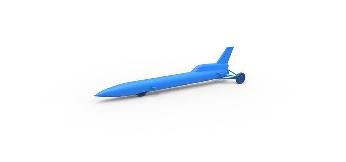 Diecast model Blue Flame jet car 3D model 3D printable | CGTrader