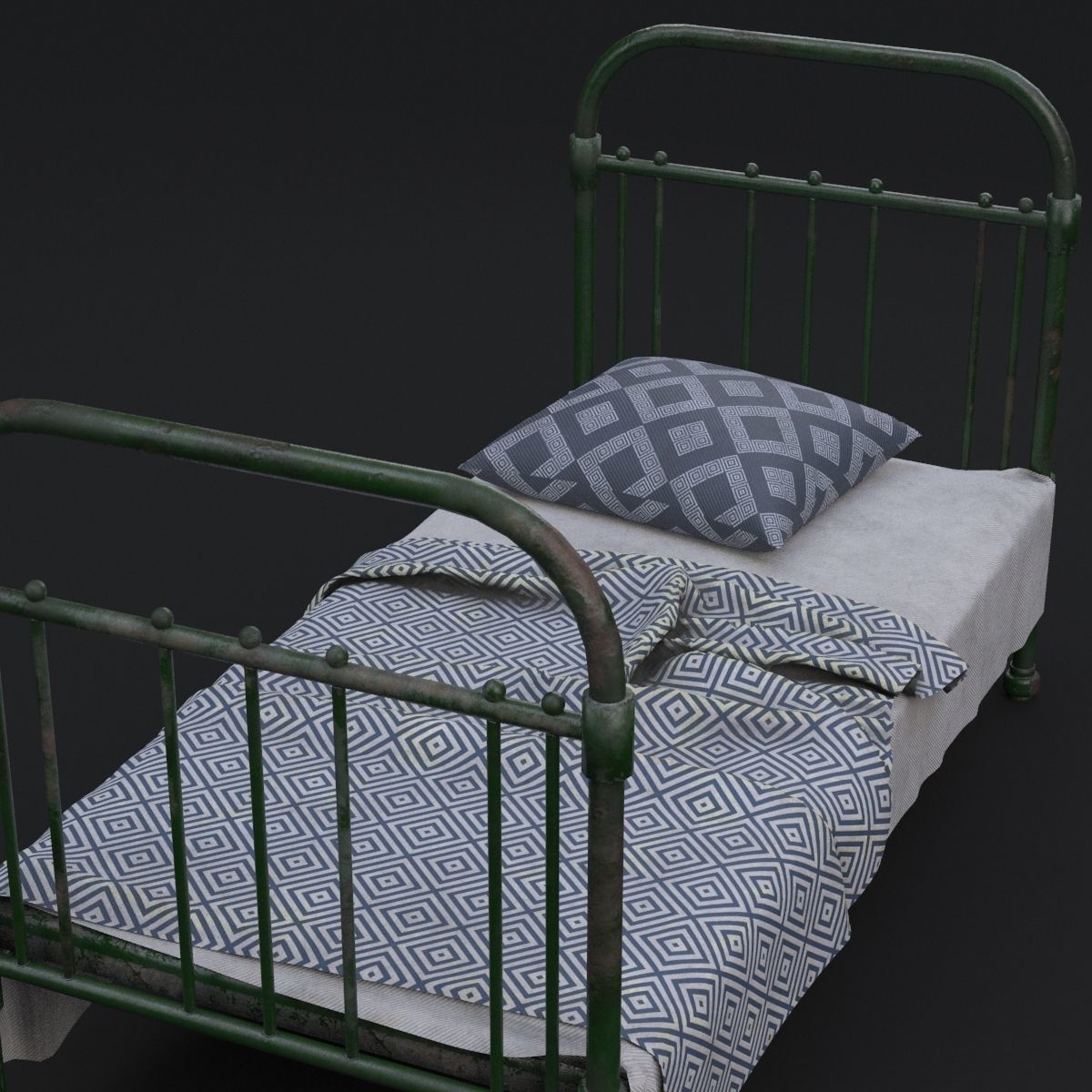 Old bed 3D model | CGTrader