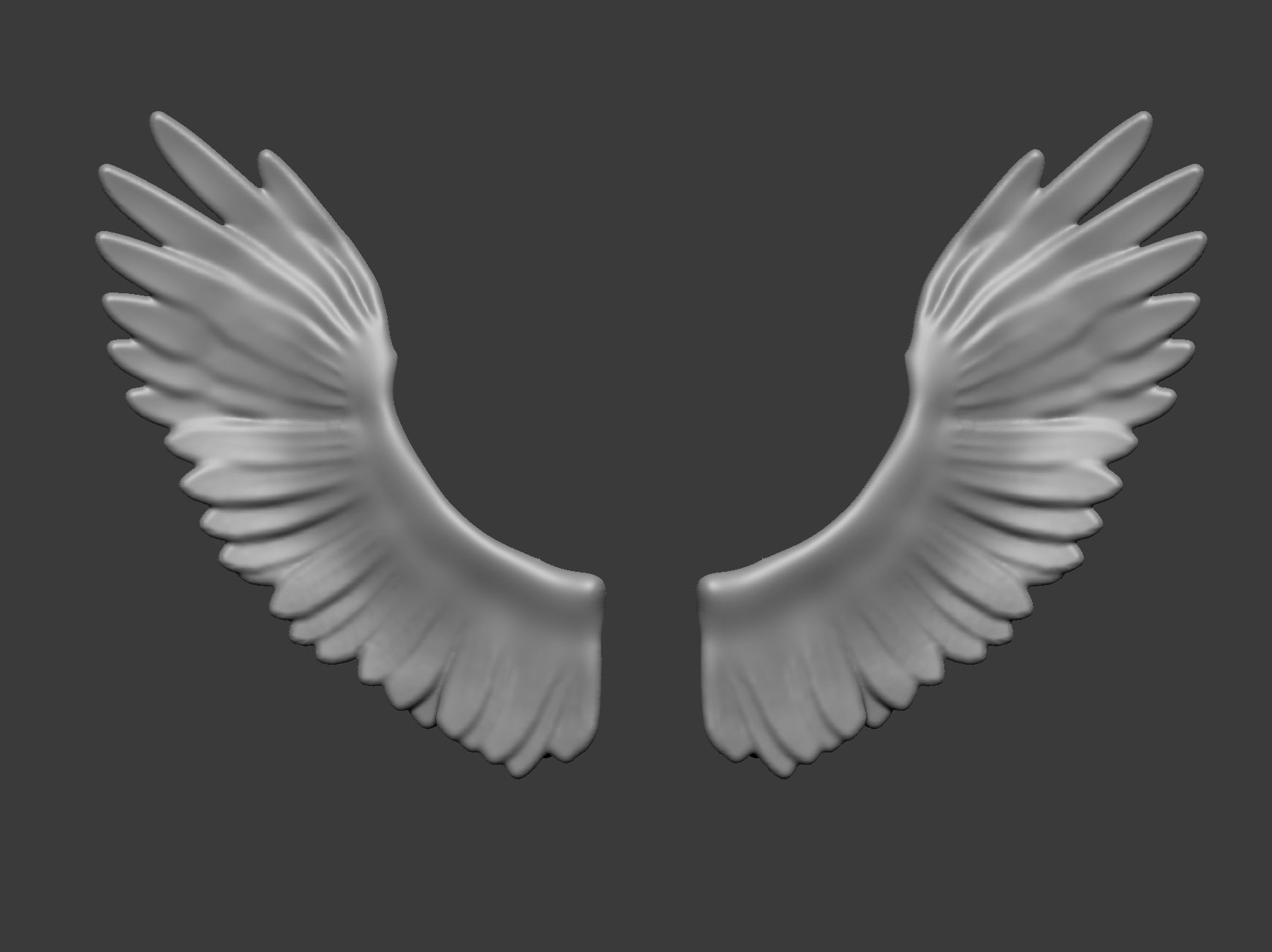 angel wigs - ali angelo 3D model 3D printable | CGTrader