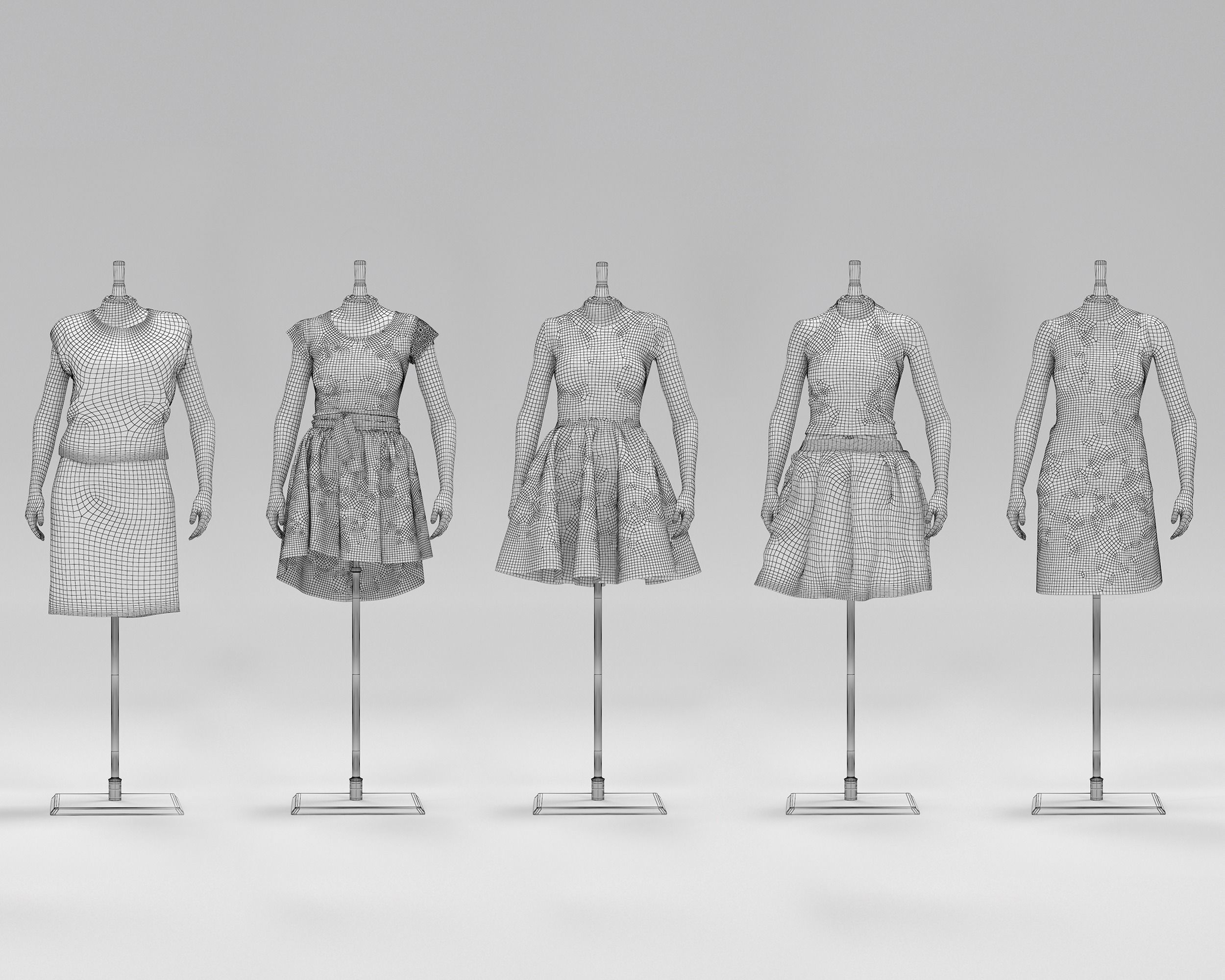 3D model Women Mannequin Pack VR / AR / low-poly | CGTrader