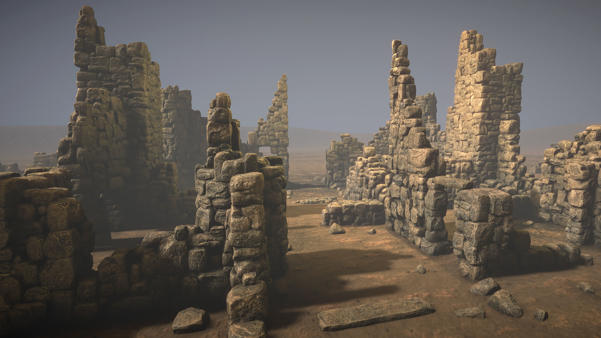3D model Ruined walls VR / AR / low-poly | CGTrader
