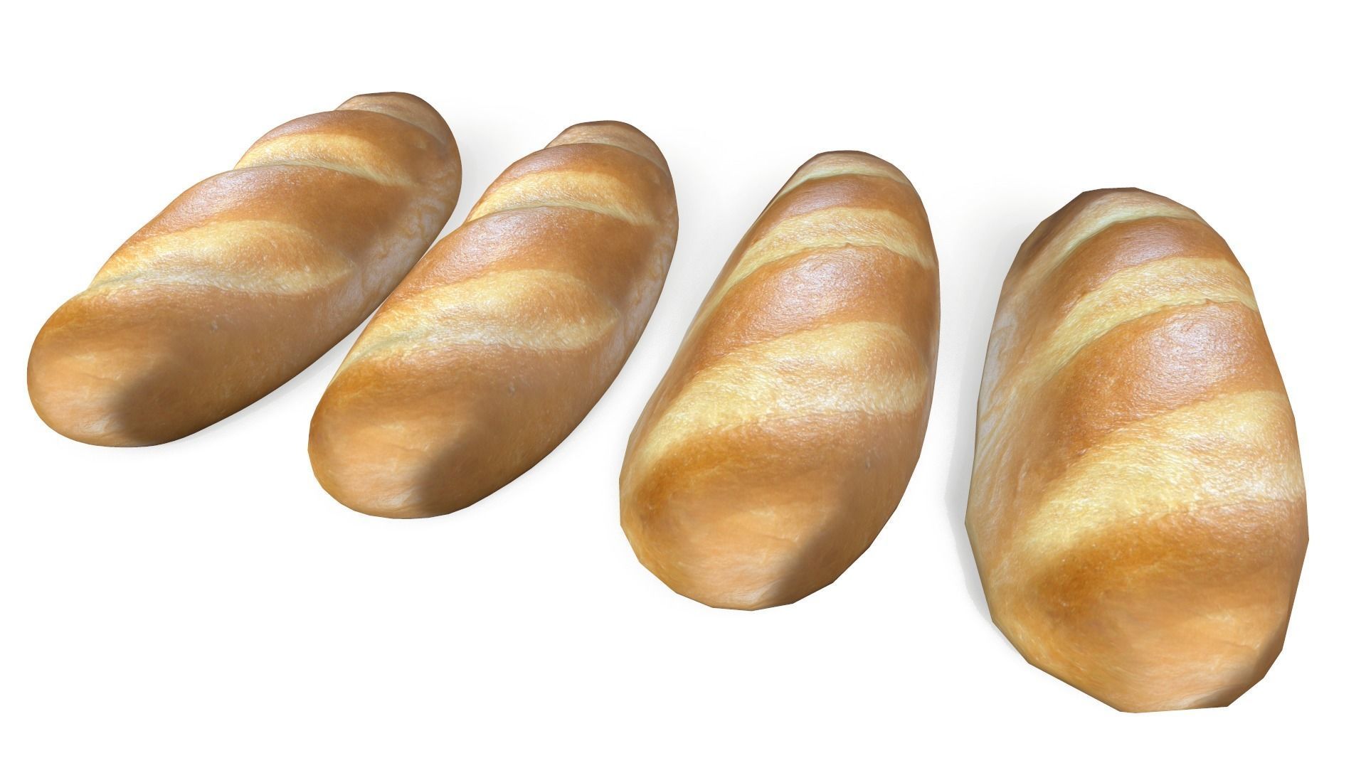 3D model White Loaf of Bread VR / AR / low-poly | CGTrader