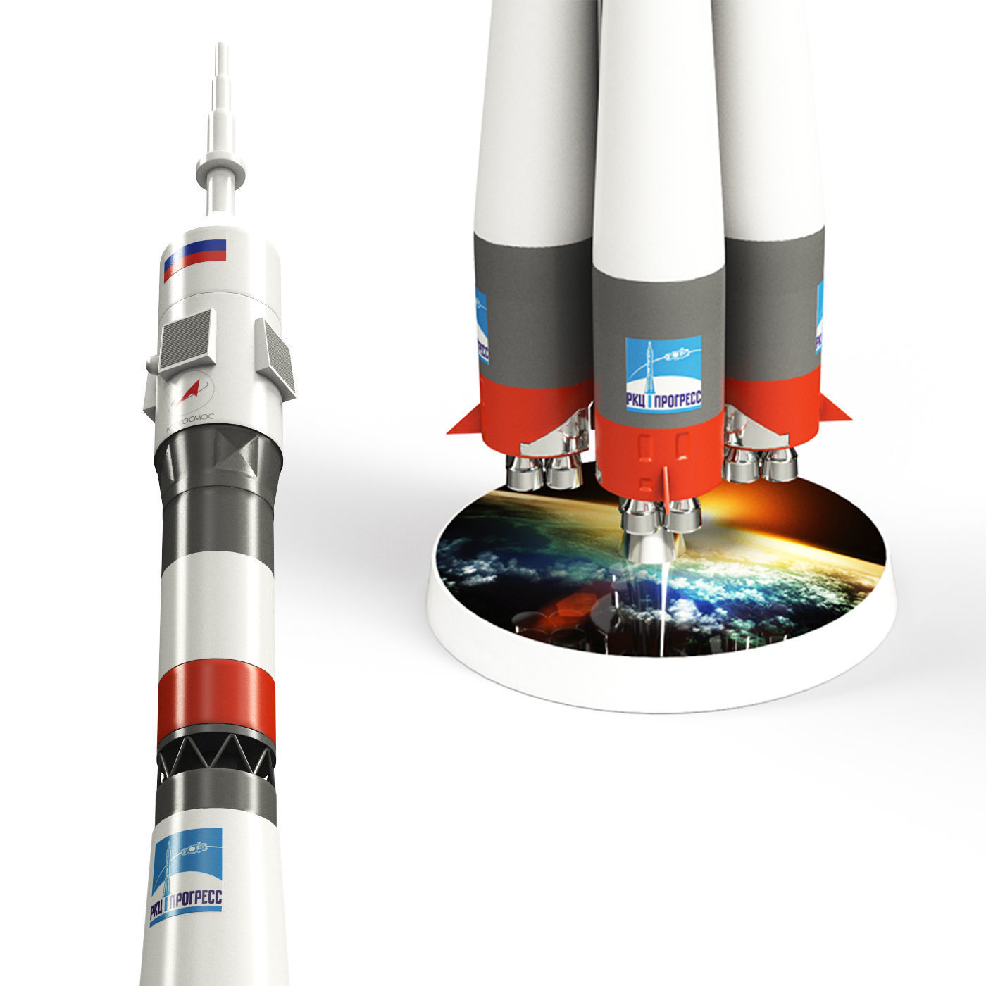 Model of space rocket USSR Soyuz 3D model | CGTrader