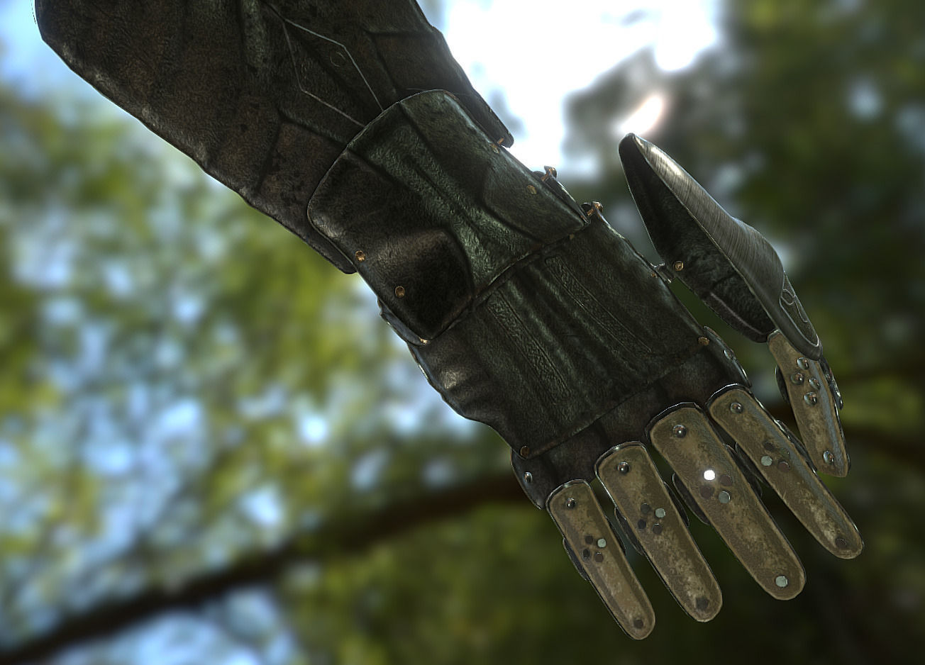 3D model Ornamented Gauntlet VR / AR / low-poly | CGTrader