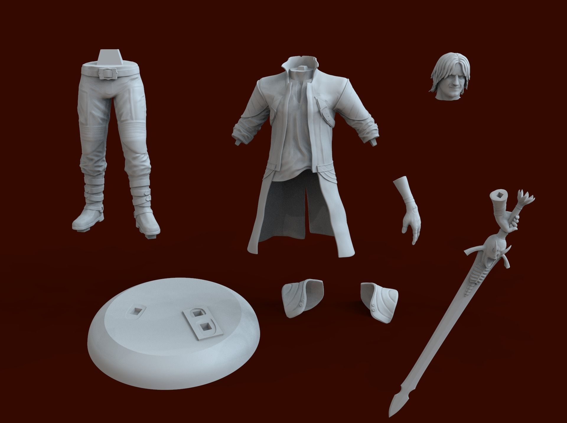 Devil May Cry character Dante 3D model 3D printable | CGTrader
