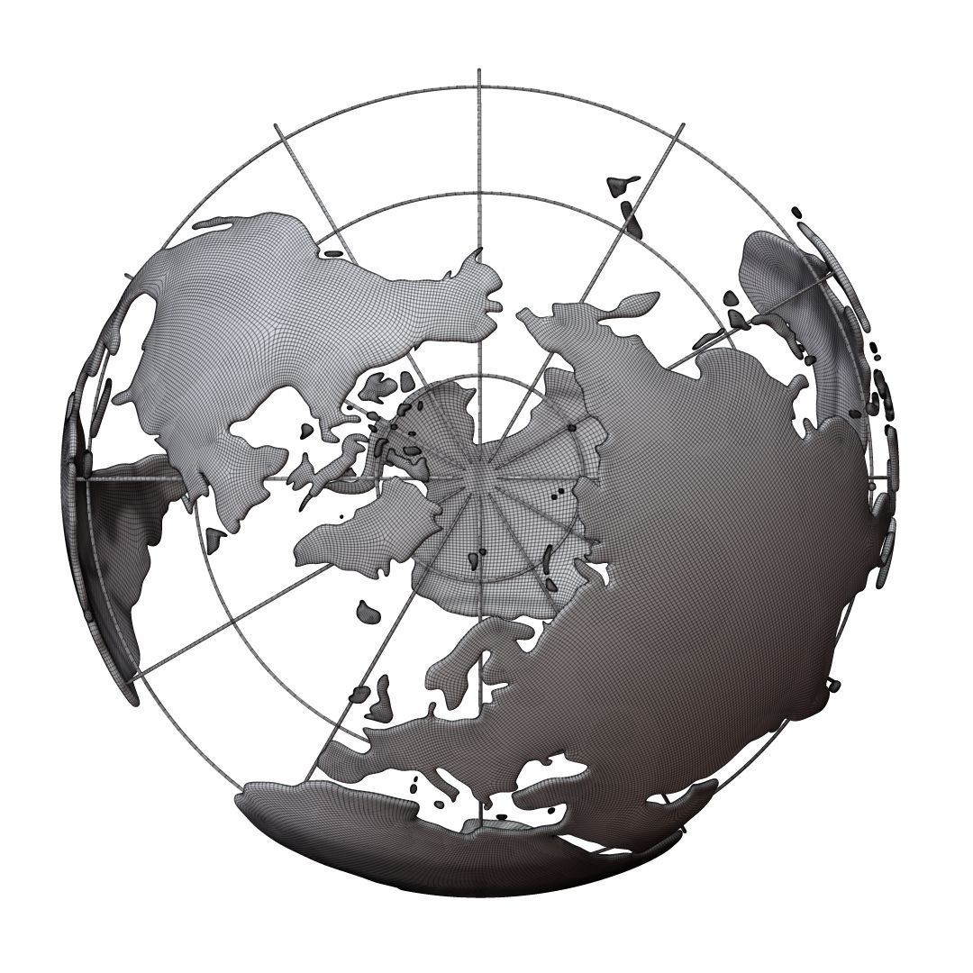 Earth Globe Wire 3D model | CGTrader