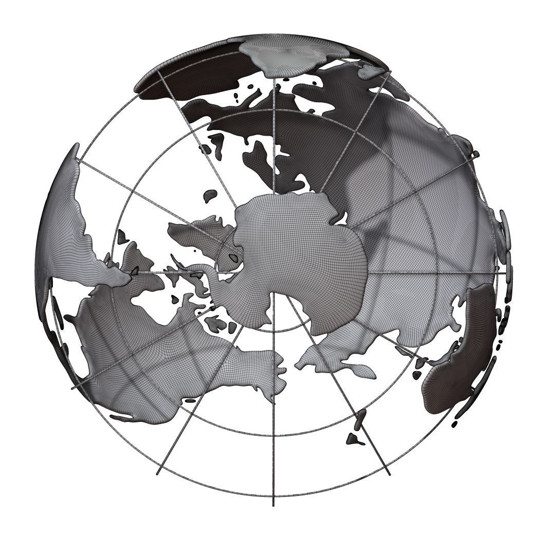 Earth Globe Wire 3D model | CGTrader