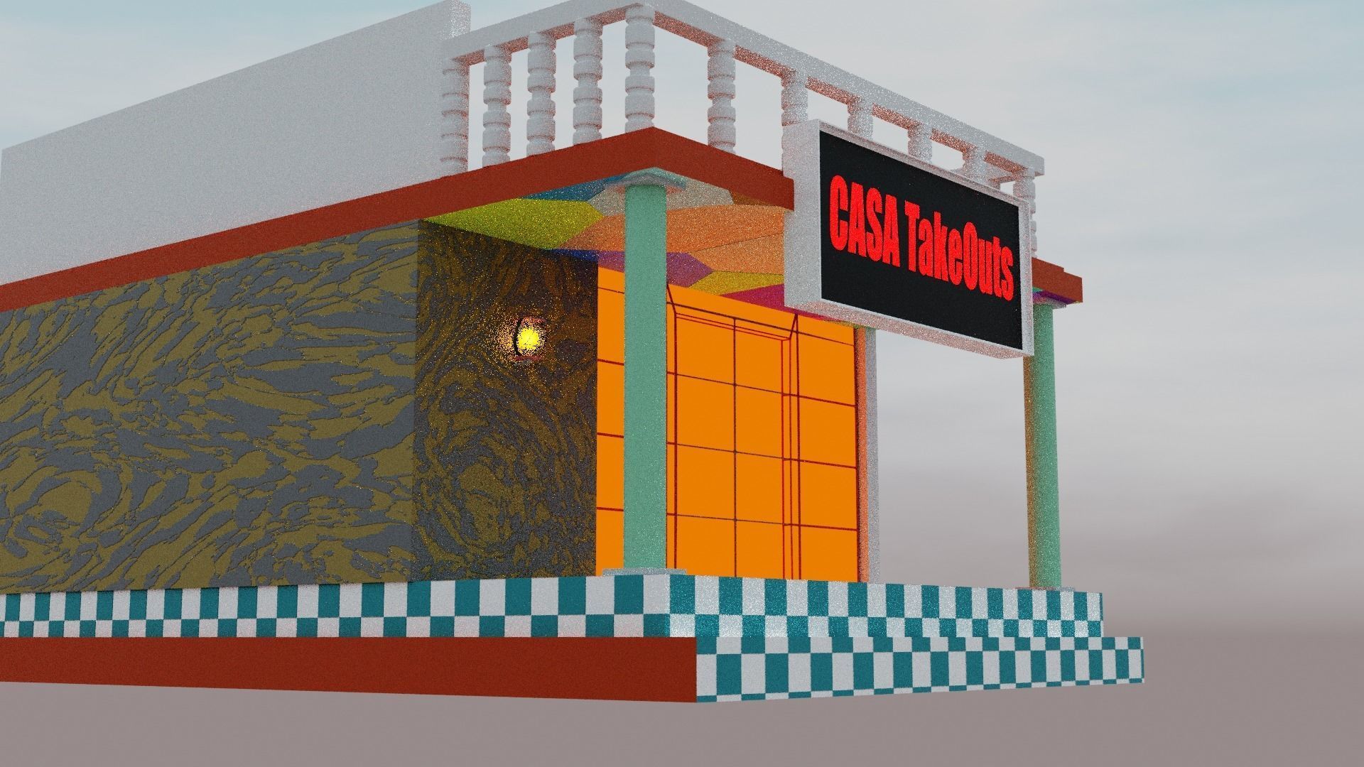 Fast Food Restaurant free VR / AR / low-poly 3D model | CGTrader