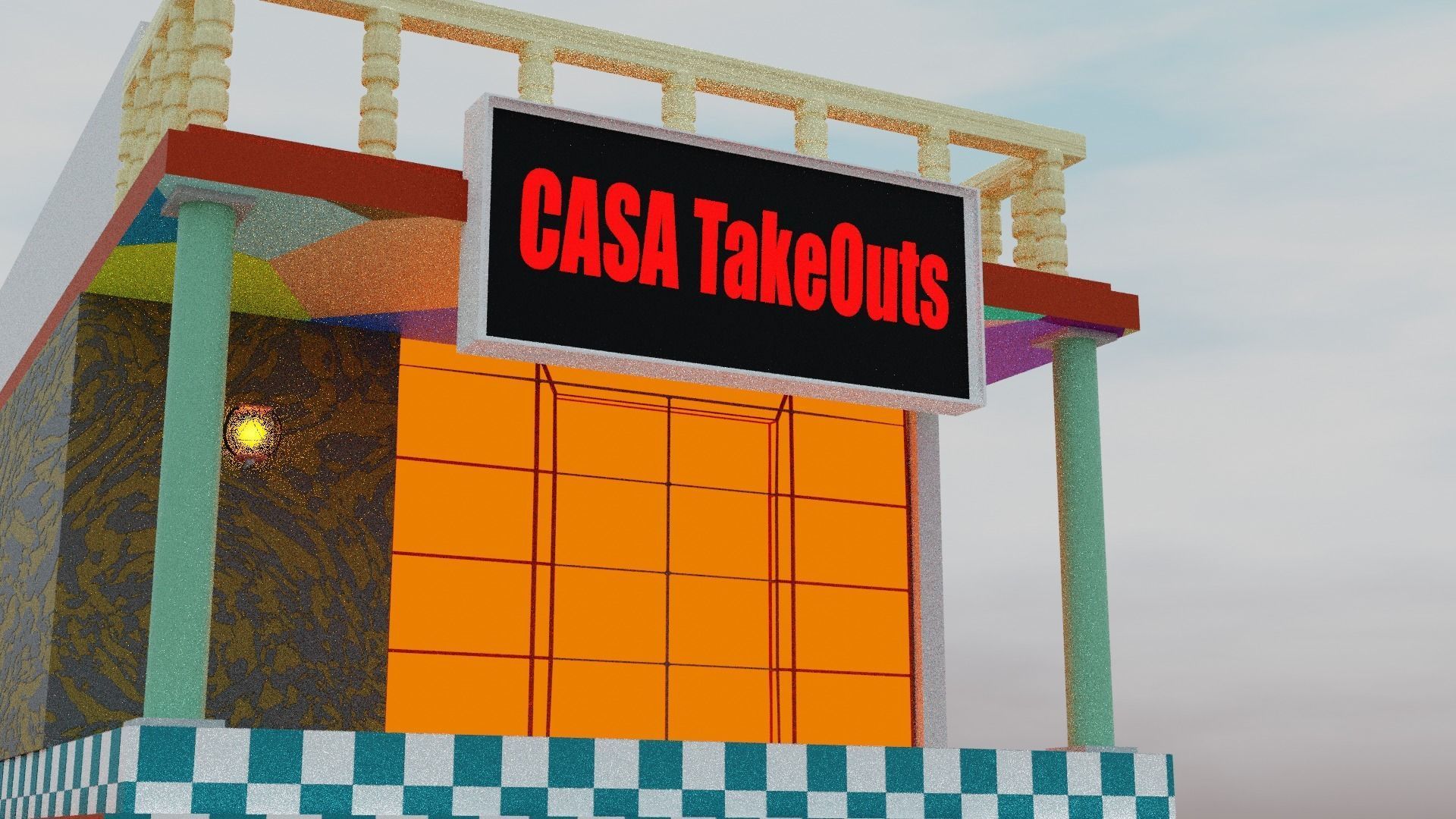 Fast Food Restaurant free VR / AR / low-poly 3D model | CGTrader