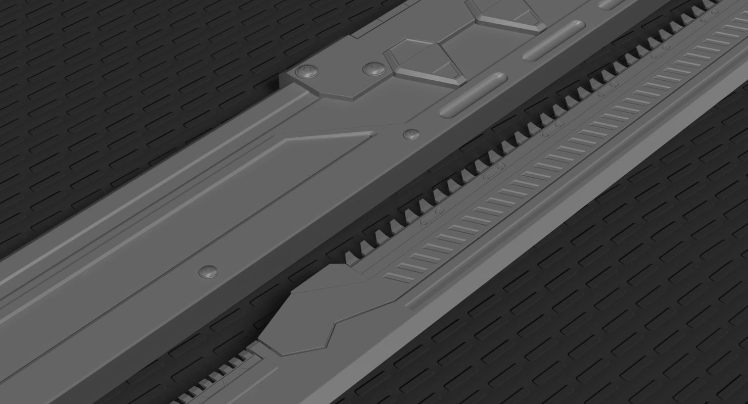 Sci Fi High Frequency Sword 3D model | CGTrader