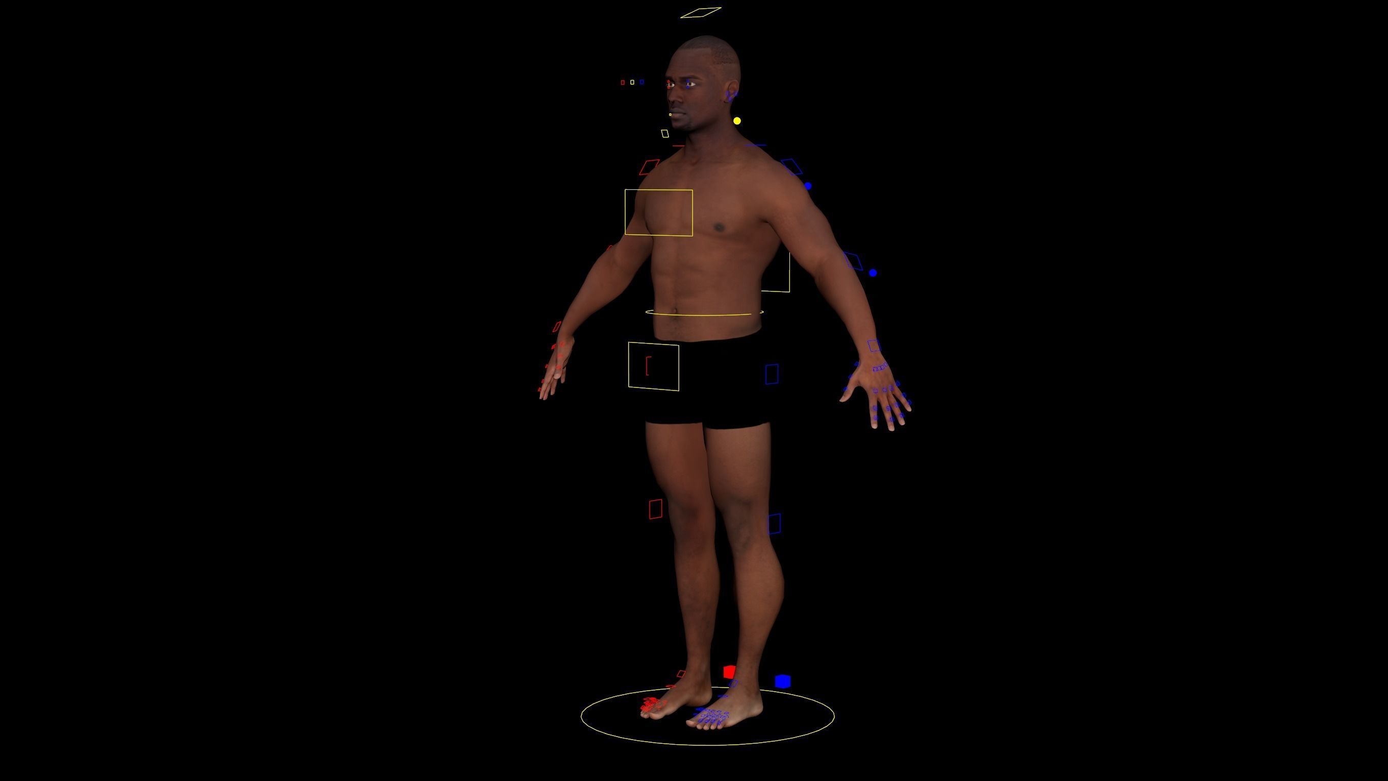 3D model Cinematic Male 002 - Advanced Body Rig - Face Rig - GUI VR ...
