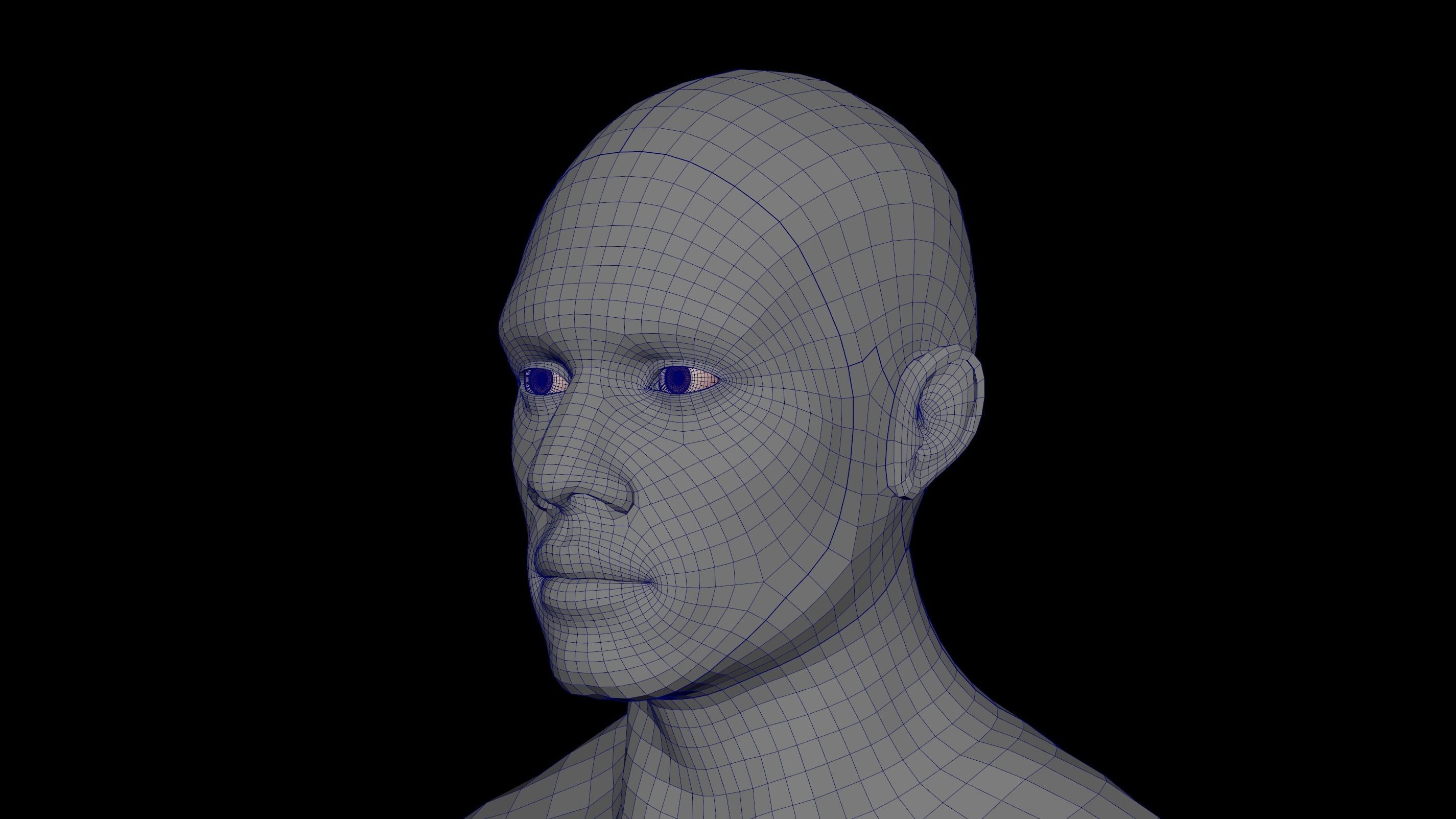 3D model Cinematic Male 002 - Advanced Body Rig - Face Rig - GUI VR ...