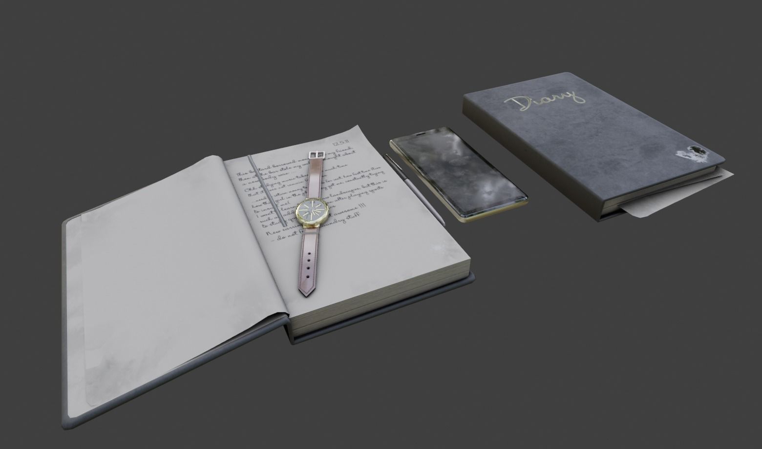 3D model diary VR / AR / low-poly | CGTrader