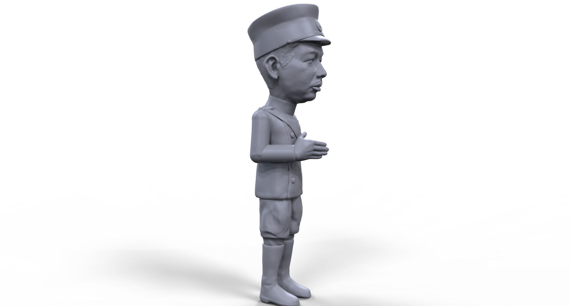 Emperor Hirohito stylized high quality 3D printable miniature 3D model ...