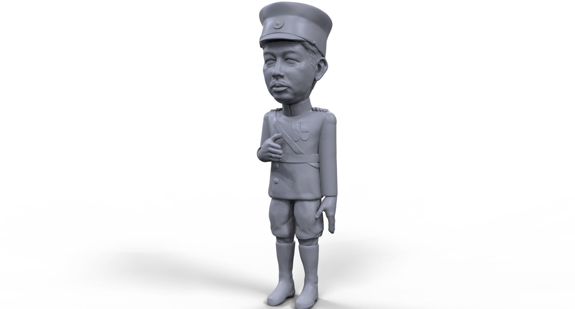 Emperor Hirohito stylized high quality 3D printable miniature 3D model ...