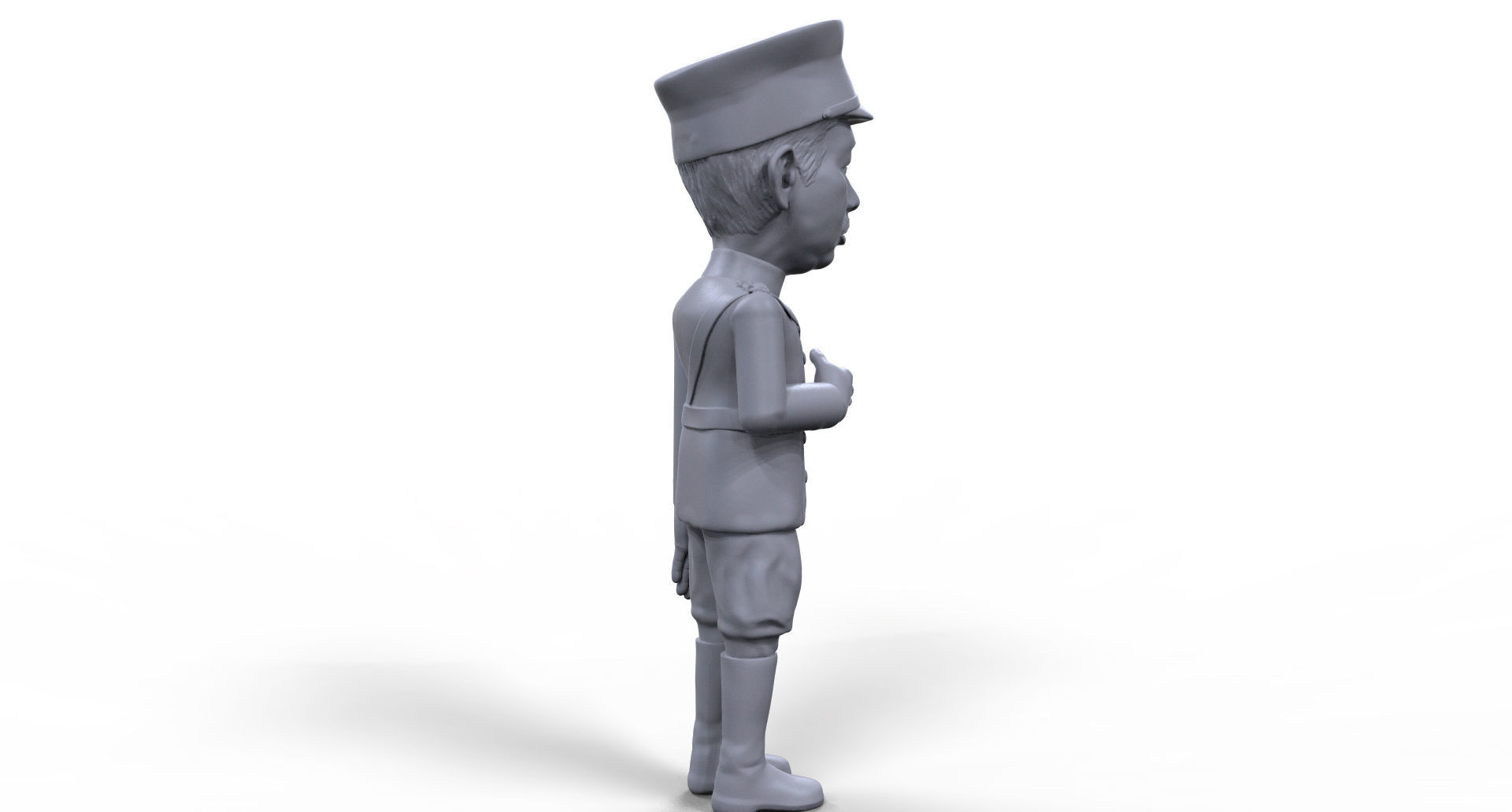 Emperor Hirohito stylized high quality 3D printable miniature 3D model ...