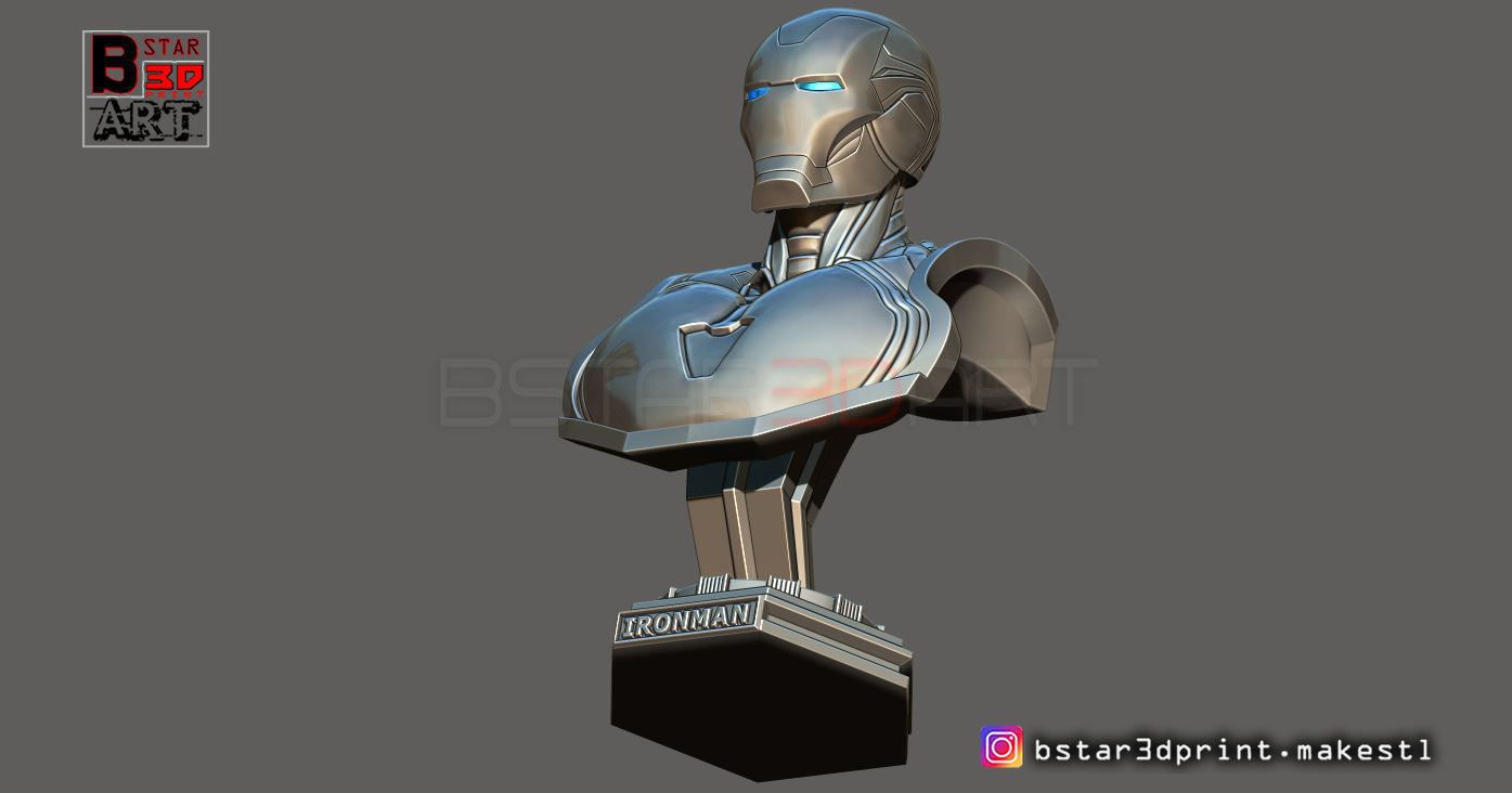 Ironman Mark 85 Bust - Infinity war - Endgame - from Marvel 3D model 3D ...