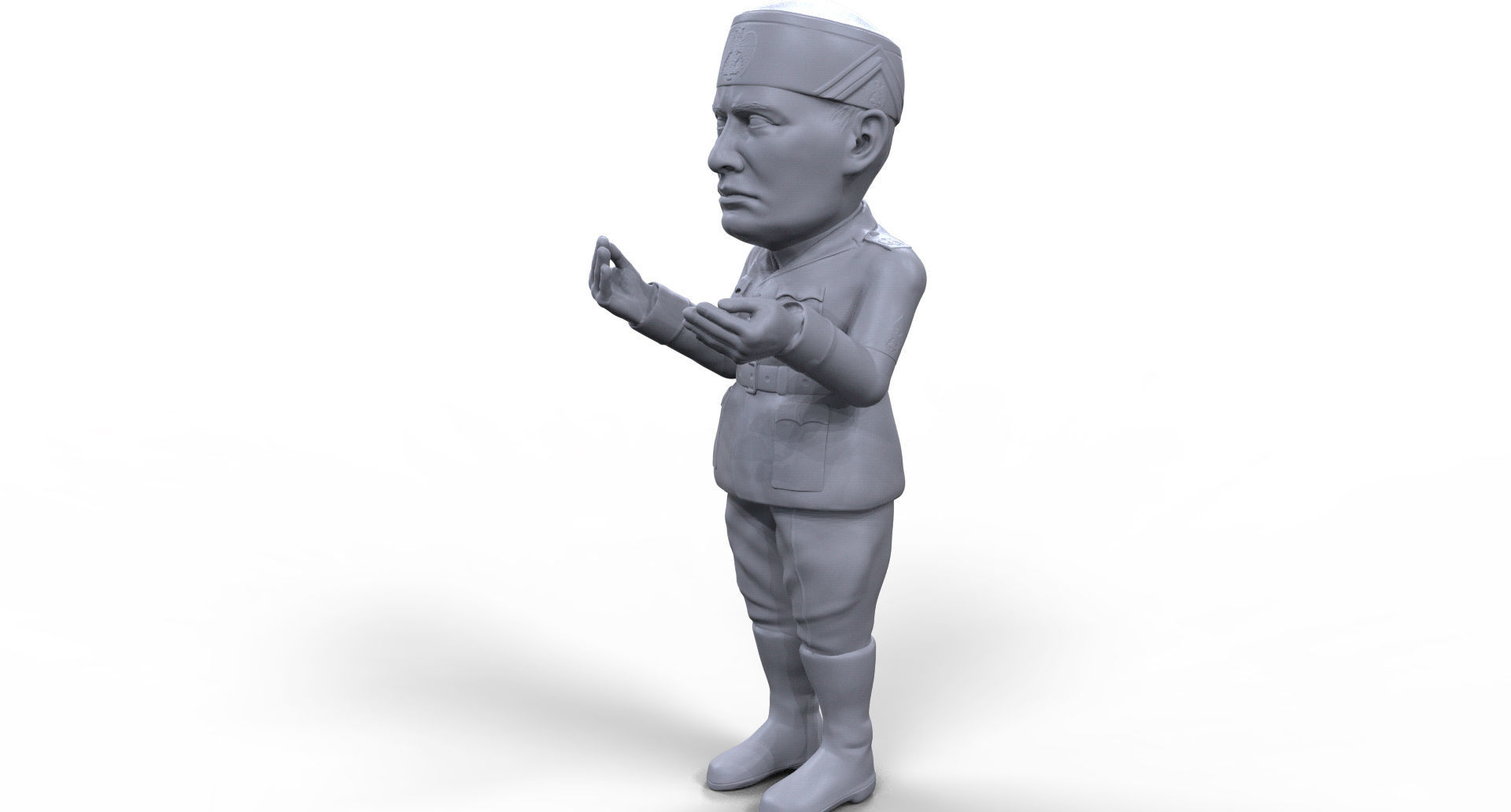 Benito Mussolini stylized high quality 3D printable miniature 3D model ...
