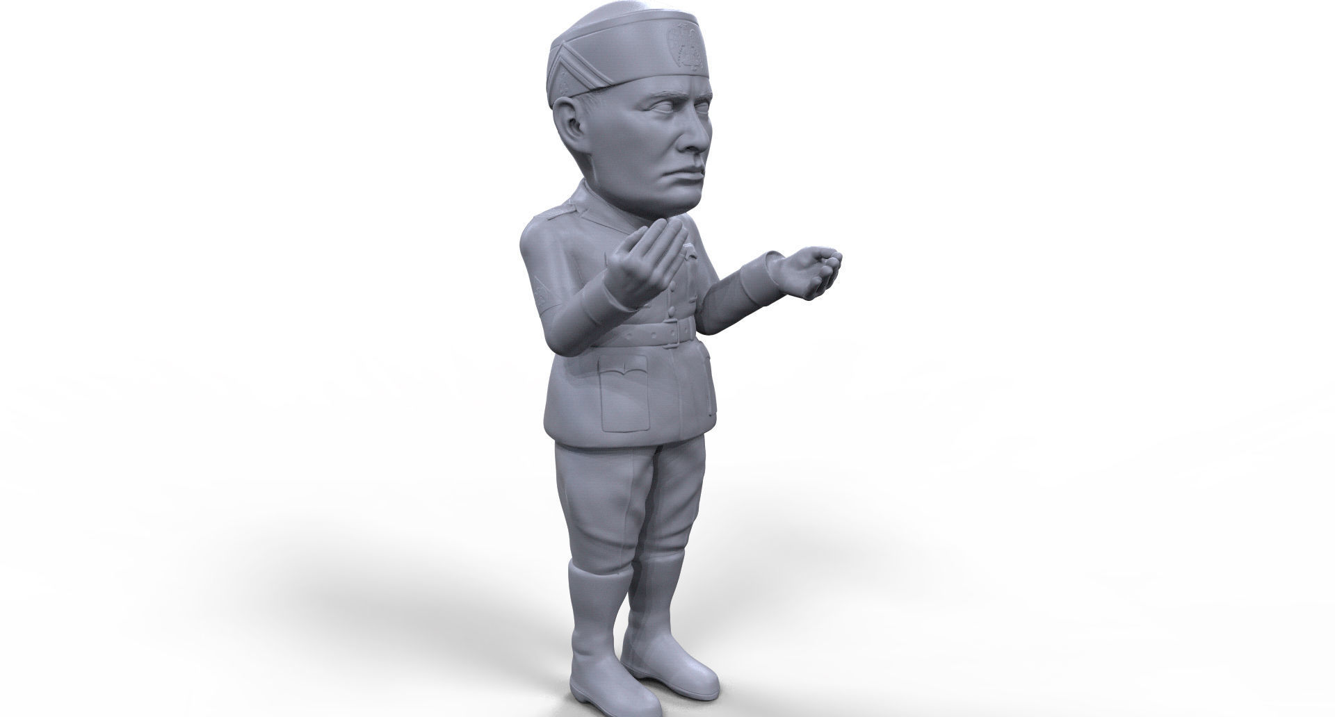 Benito Mussolini stylized high quality 3D printable miniature 3D model ...