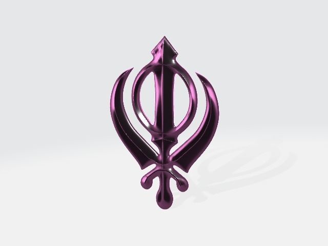 Sikh Khanda 3D model | CGTrader