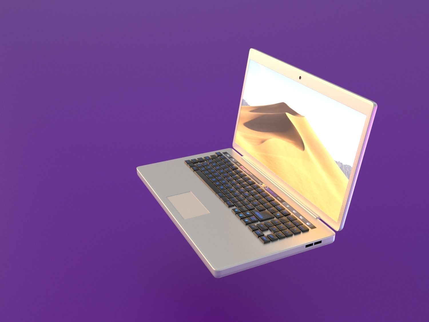 3D model Macbook laptop cartoon style model VR / AR / low-poly | CGTrader