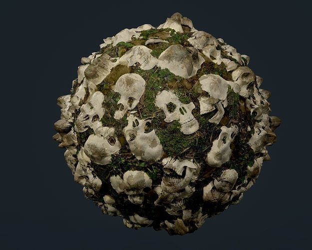 Skulls Bones Seamless PBR Texture 05 Texture | CGTrader