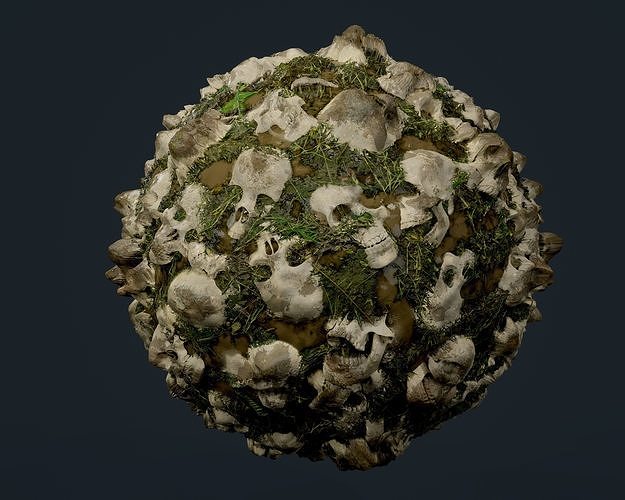 Skulls Bones Seamless PBR Texture 07 Texture | CGTrader