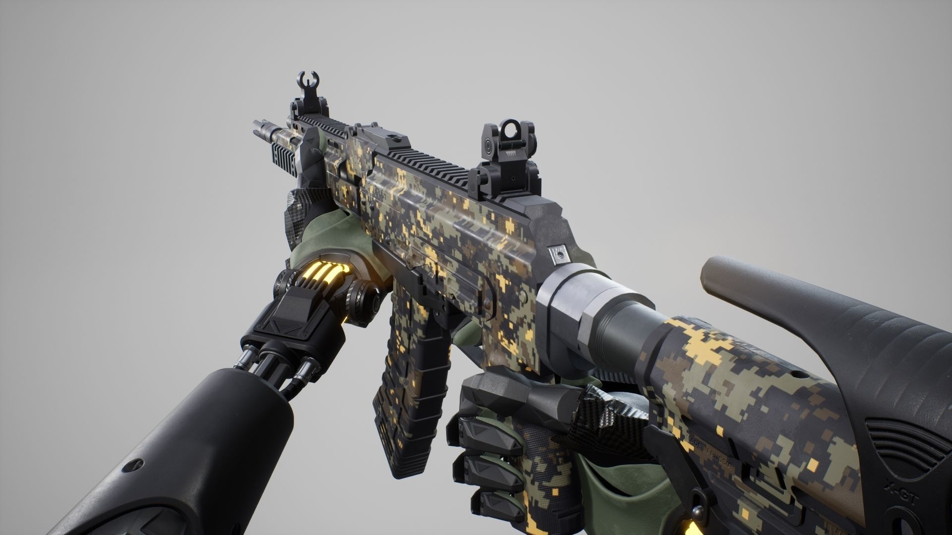 3D model AK105 - Animated FPS Weapon for Unreal Engine VR / AR / low ...