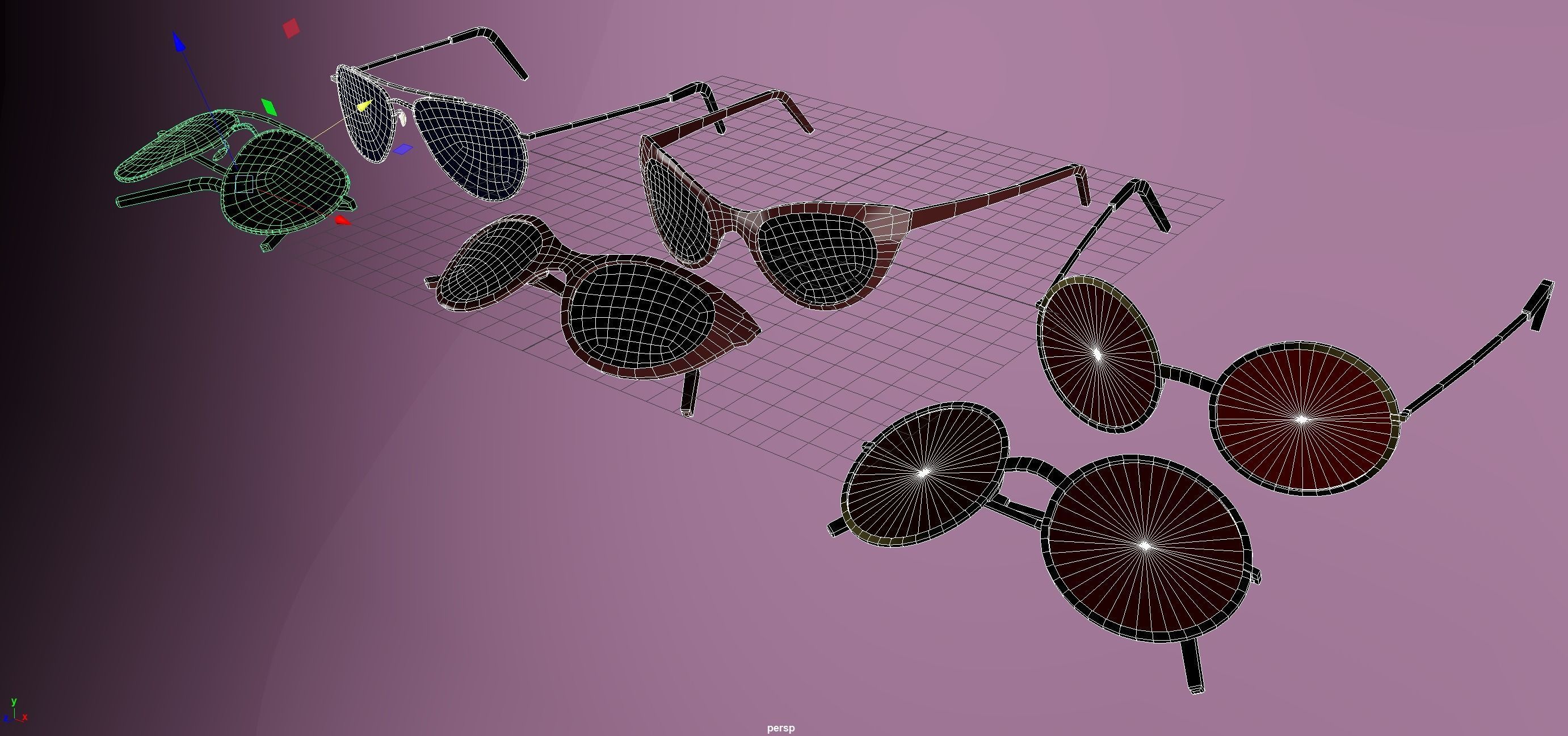 3D model Low poly Glasses Pack VR / AR / low-poly | CGTrader