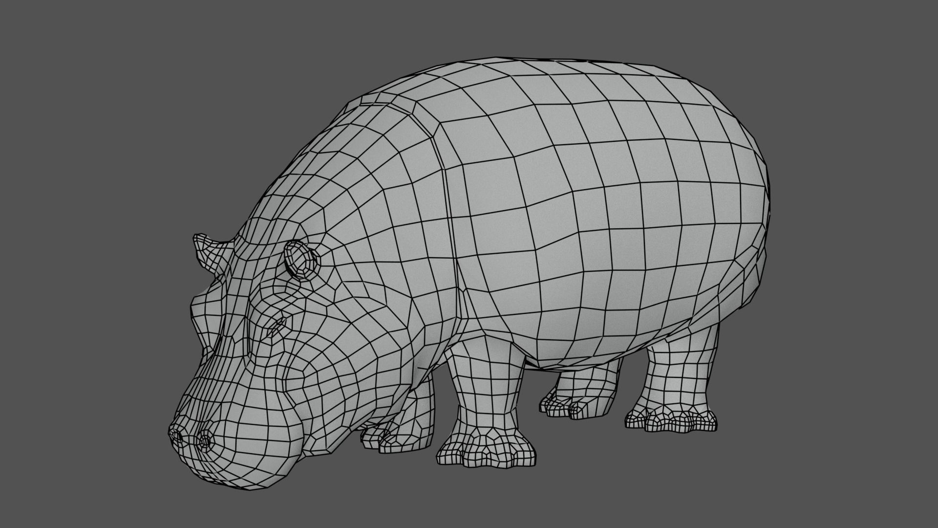 3D model Hippo VR / AR / low-poly | CGTrader