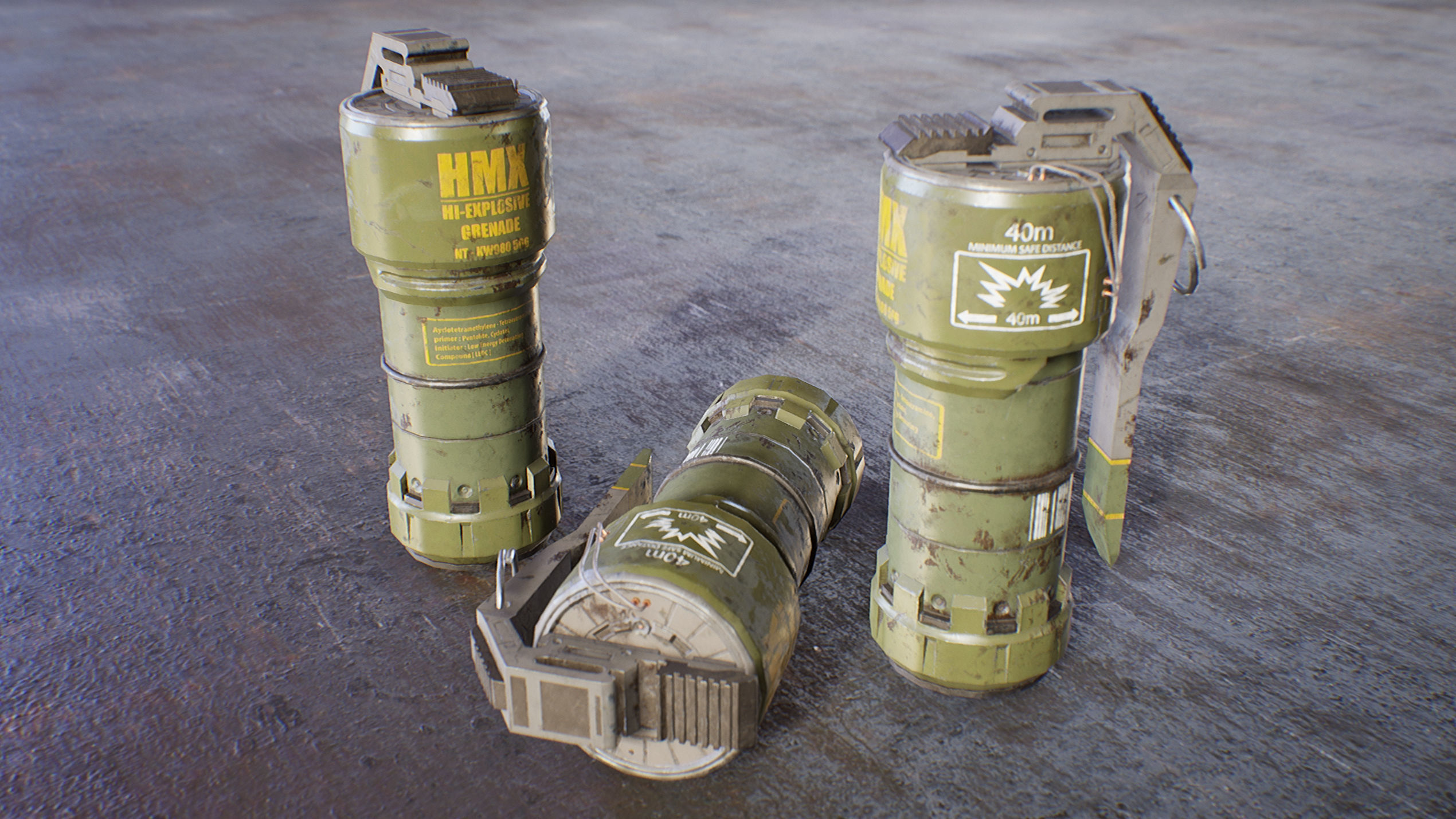 3D model Sci-Fi Grenade VR / AR / low-poly | CGTrader