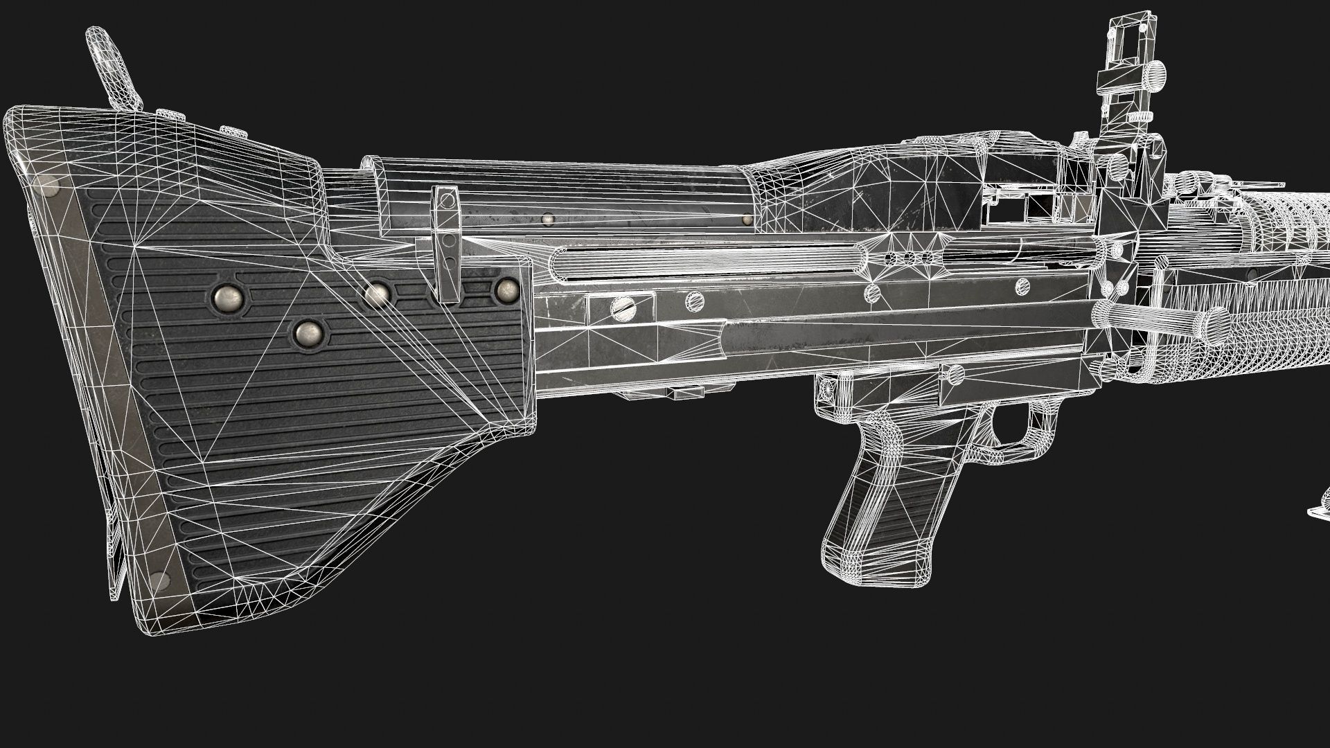 3D model M60 Light Machine Gun VR / AR / low-poly | CGTrader