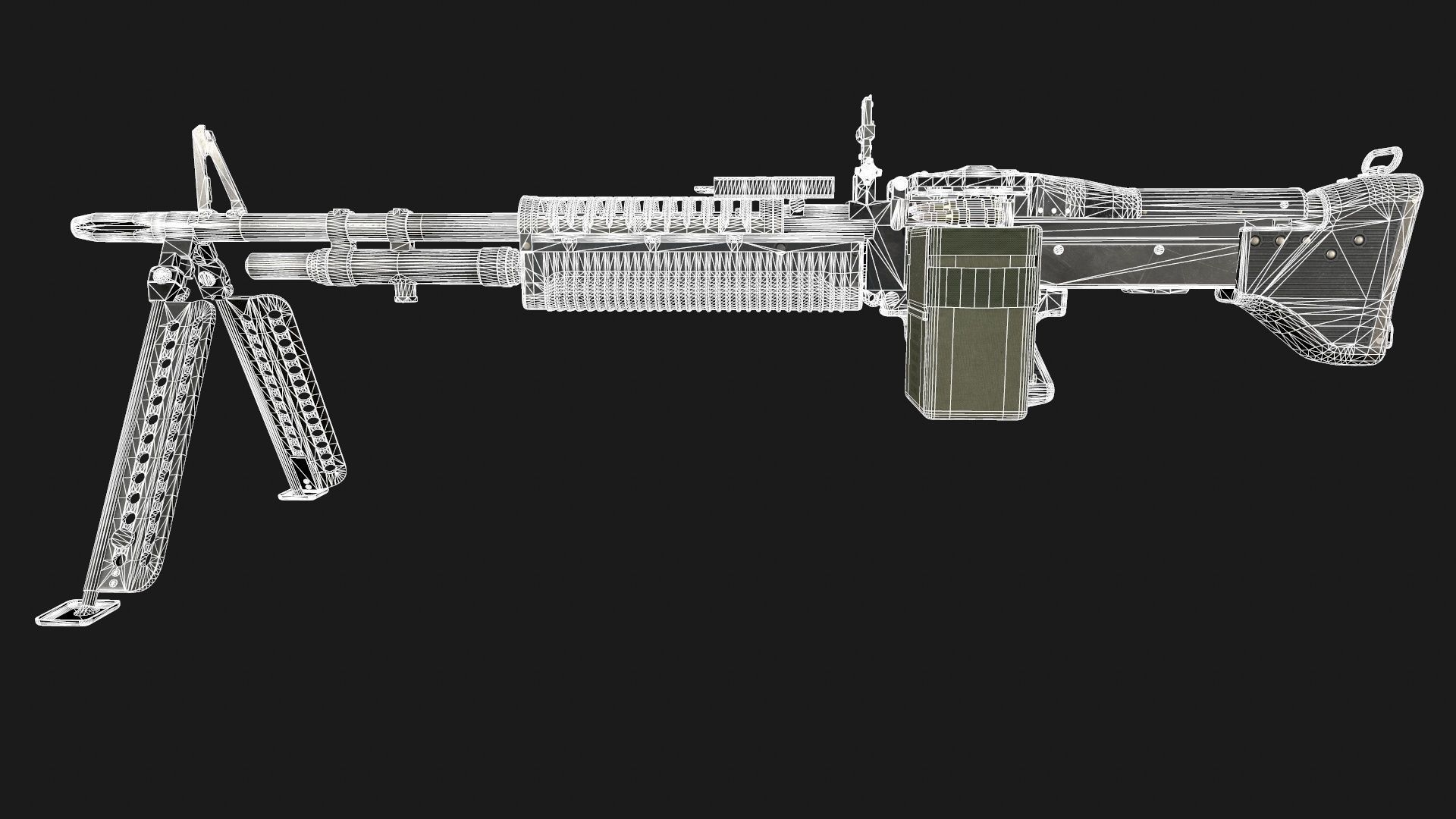 3D model M60 Light Machine Gun VR / AR / low-poly | CGTrader