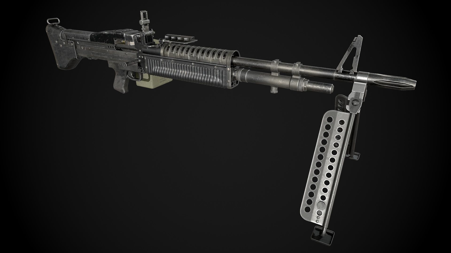 3D model M60 Light Machine Gun VR / AR / low-poly | CGTrader