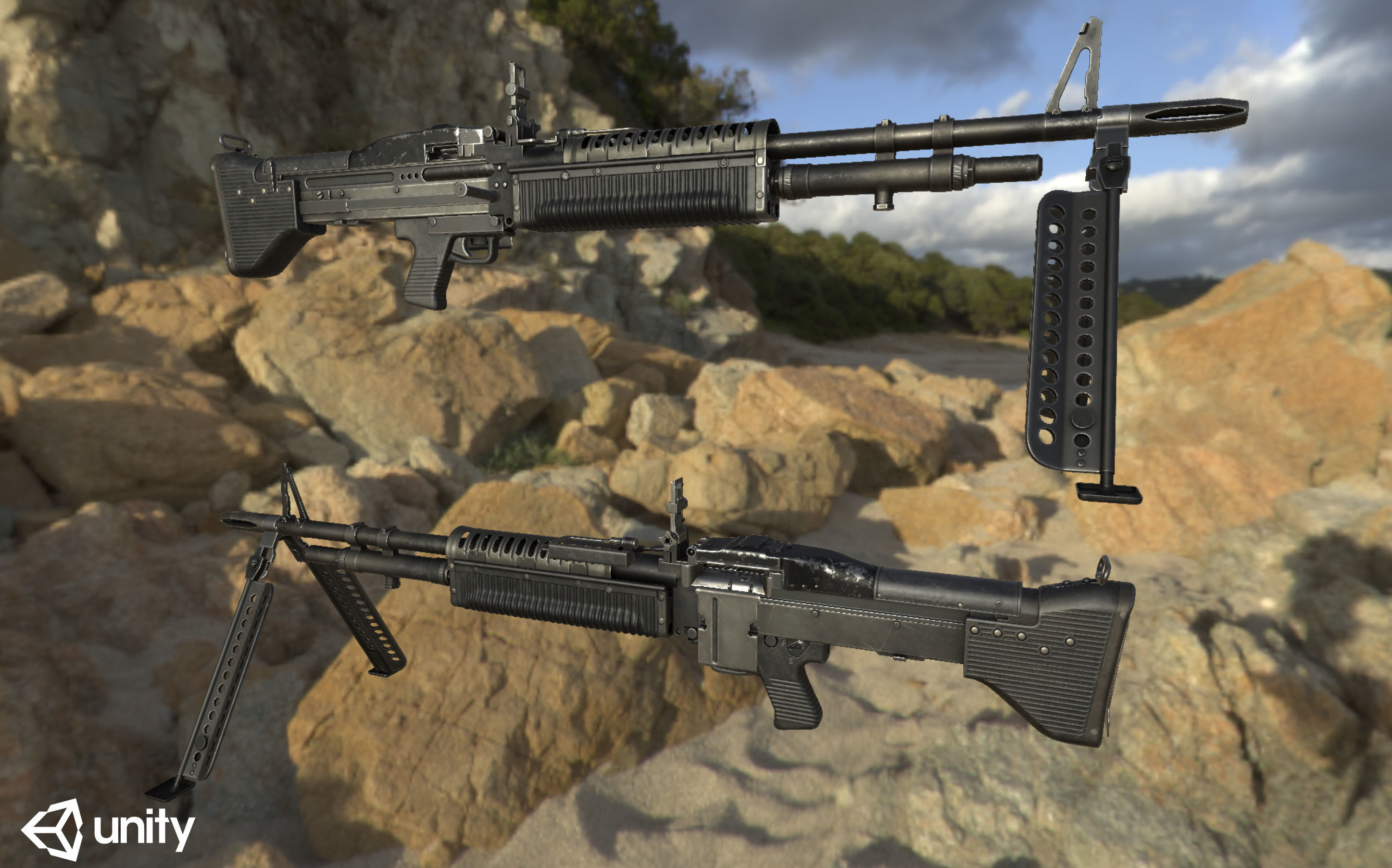 3D model M60 Light Machine Gun VR / AR / low-poly | CGTrader