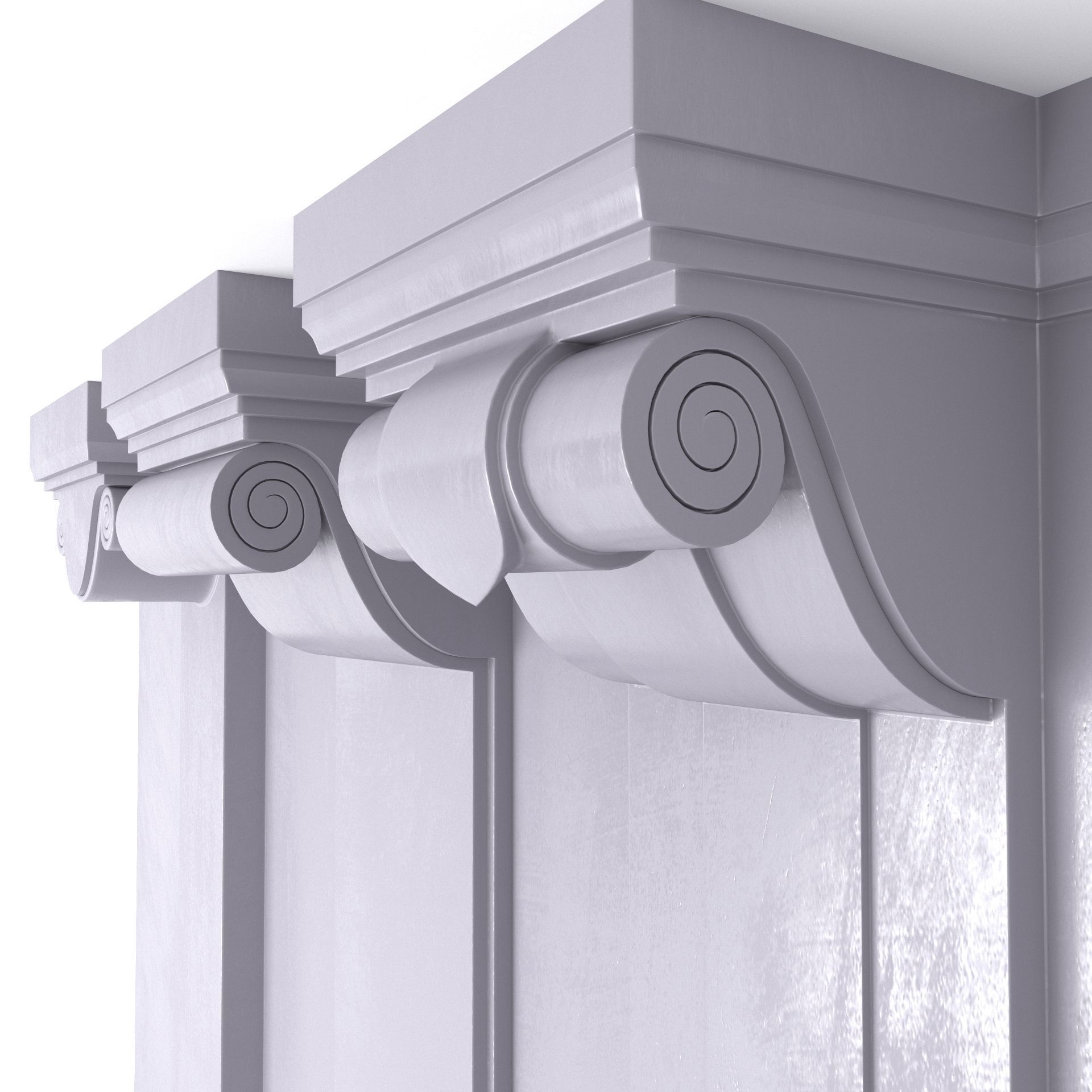 Ancient columns with volute 3D model | CGTrader